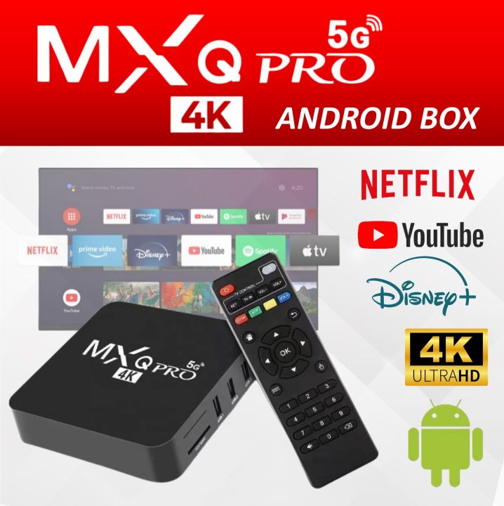 MXQ PRO 4K Android TV Box 4K HD Smart TV Box 16GB+256GB 2.4G WIFI Android Media Player Set-Top ...
