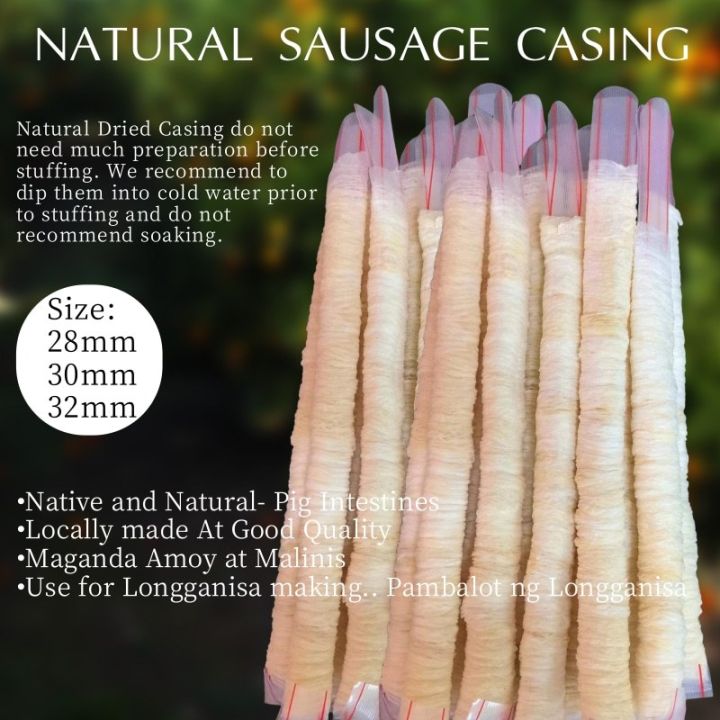 NATURAL SAUSAGE CASING/LONGGANISA CASING 8METERS/STICK | Lazada PH