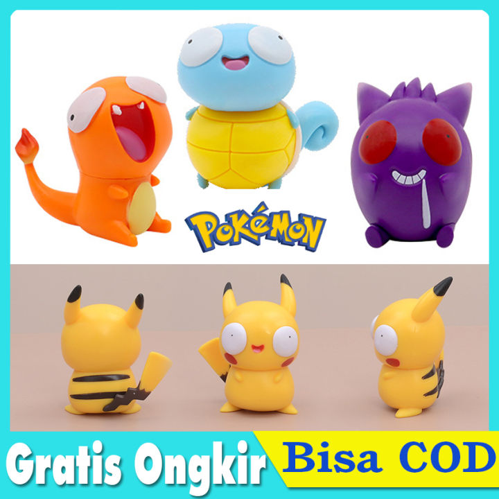 Pokemon Action Figure Pikachu Quirtle Gengar Charmander Figure Muka ...