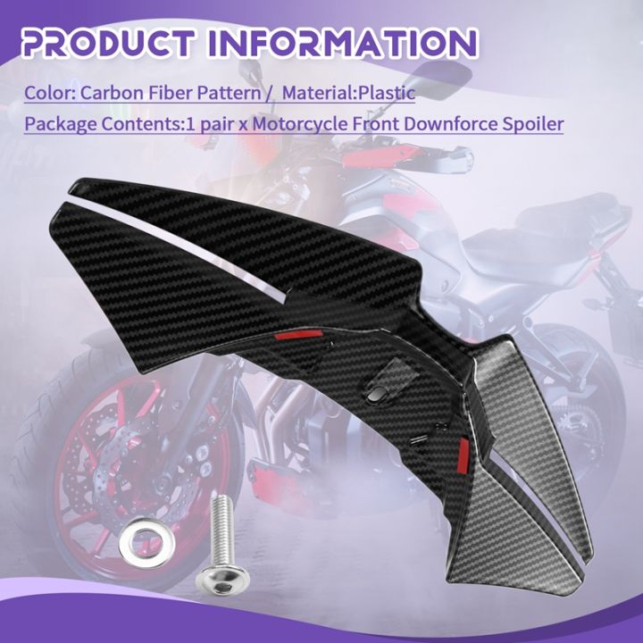 Motorcycle Front Downforce Spoiler Lower Lip Wind Wing Aerodynamics ...