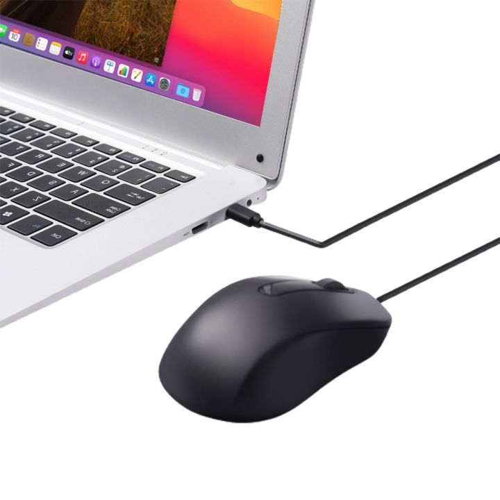 Type C Mouse, Wired USB C Mice Gaming Mouse Ergonomic 3 Buttons 1000DPI ...