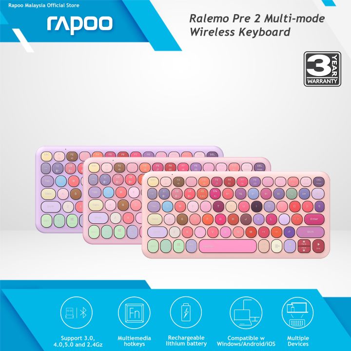 Rapoo Ralemo Pre 2 Bluetooth Keyboard 2.4G Wireless Multimode Ultra ... Rapoo Ralemo Pre 2 Bluetooth Keyboard 2.4G Wireless Multimode Ultra ...
