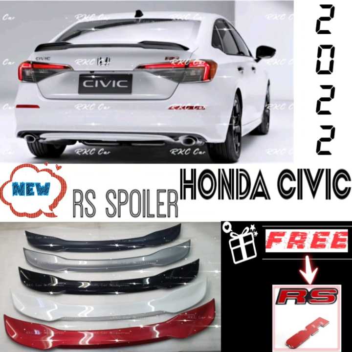 ALL NEW HONDA CIVIC 2022 RS SPOILER (ALL COLOUR READY STOCK) | Lazada