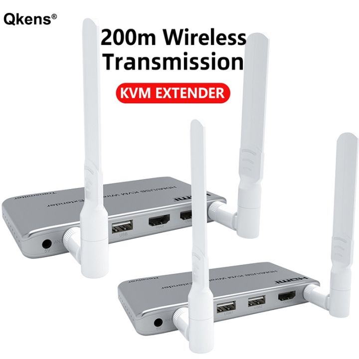 200M Wireless Wifi HDMI KVM Extender 1080P Screen Mirror Share Display ...