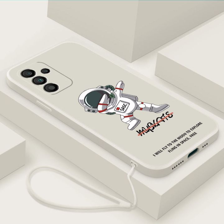 Samsung Galaxy A56 A36 A26 5G Astronaut NASA Liquid Silicon Case All-Inclusive Lens Soft ...