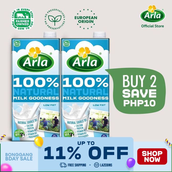 Arla Low Fat Milk 1L 2-Pack | Lazada PH