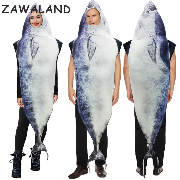 ZAWALAND Halloween Cosplay Fish Costume Adult Unisex Outfits Carnival ...