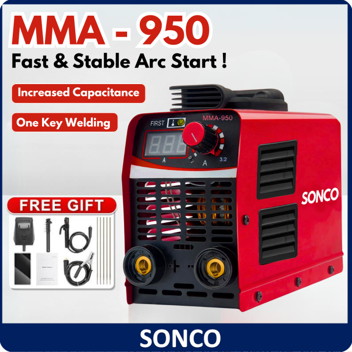 SONCO MIG Welding Machine Set Gasless MIG/MMA/TIG 3in1 Inverter IGBT Welder Walding mesin ...