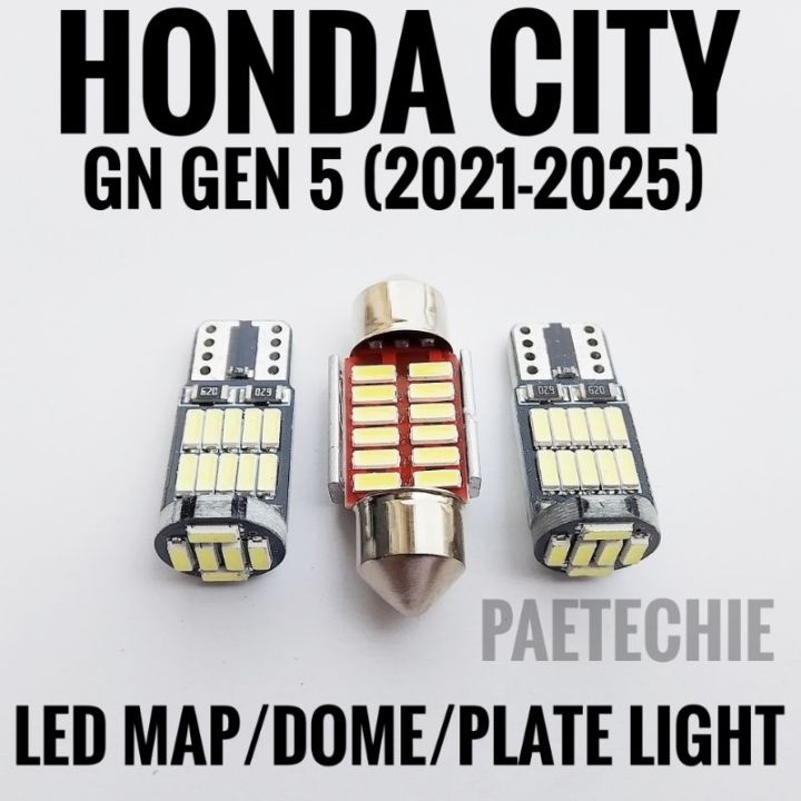 Honda City GN Gen 5 LED Map Dome Trunk Light Plate Bulb Ceiling Interior 2021 2022 2023 2024 ...