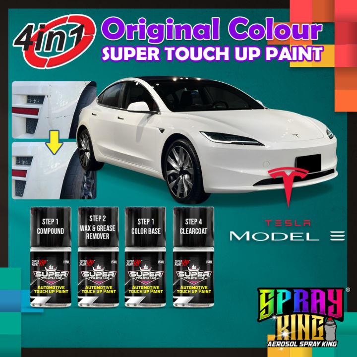 Tesla Model 3 Original Touch Up Paint 4 IN 1 Combo Set DIY Scratch ...