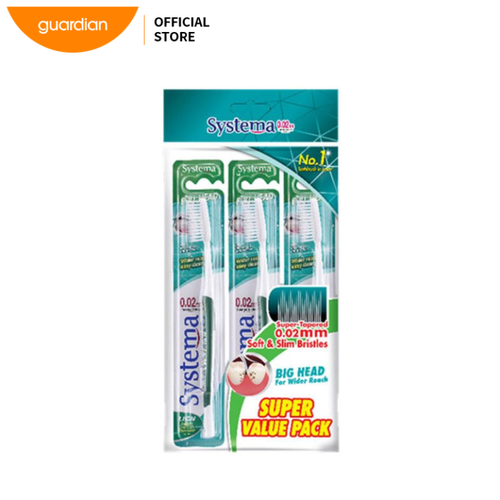 Systema Essential Clean Toothbrushes - Full Head 3's | Lazada