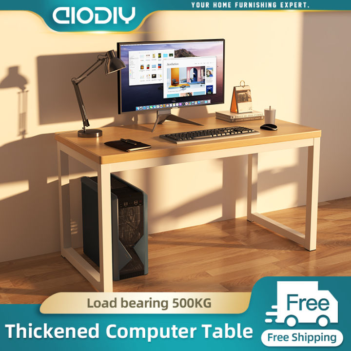 AIODIY Computer Table Solid Wood Furniture Study Desk Table Office Desk ...