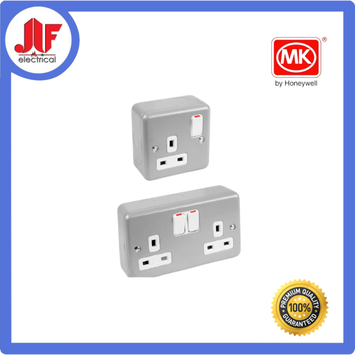 MK 1/2 GANG SINGLE/DOUBLE METAL CLAD SWITCH SOCKET OUTLET (G2977ALM ...