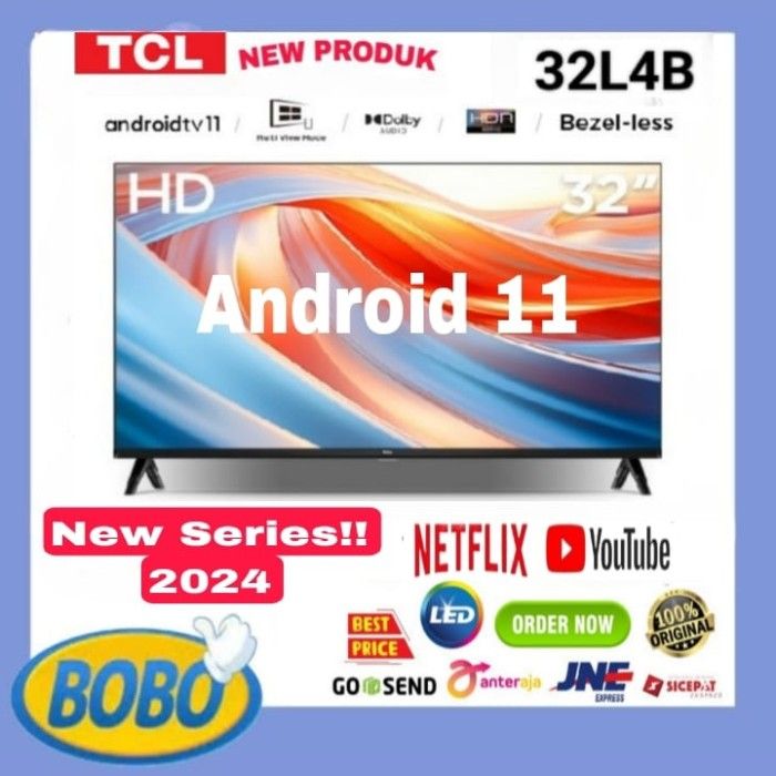 TCL 32L4B 32 INCH SMART ANDROID TV 11 DIGITAL HDR NEW 2024 RESMI | Lazada Indonesia