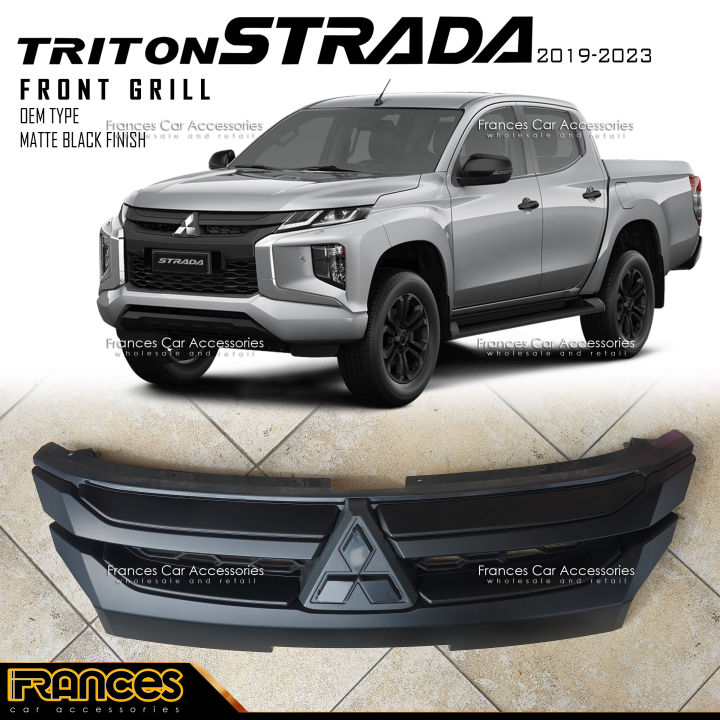 Mitsubishi Strada 2019 to 2023 Front Bumper Grill / Grille Matte Black ...