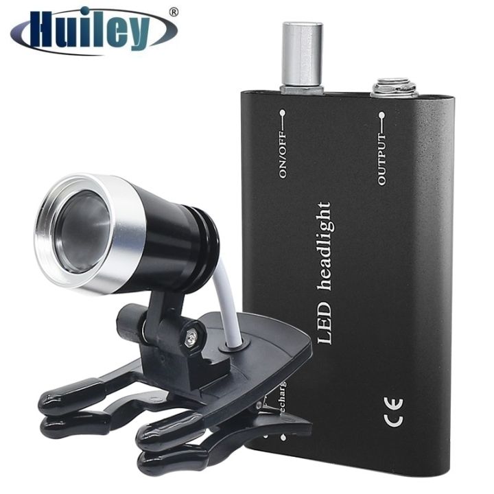 Portable Clip Dental Loupe LED Headlight Rechargeable LED Spotlight ...