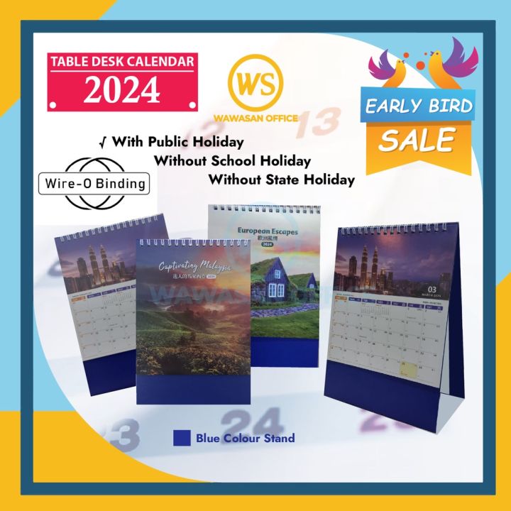 Table Calendar 2024 / Desk Calendar 2024 / Desktop Calendar 2024 ...