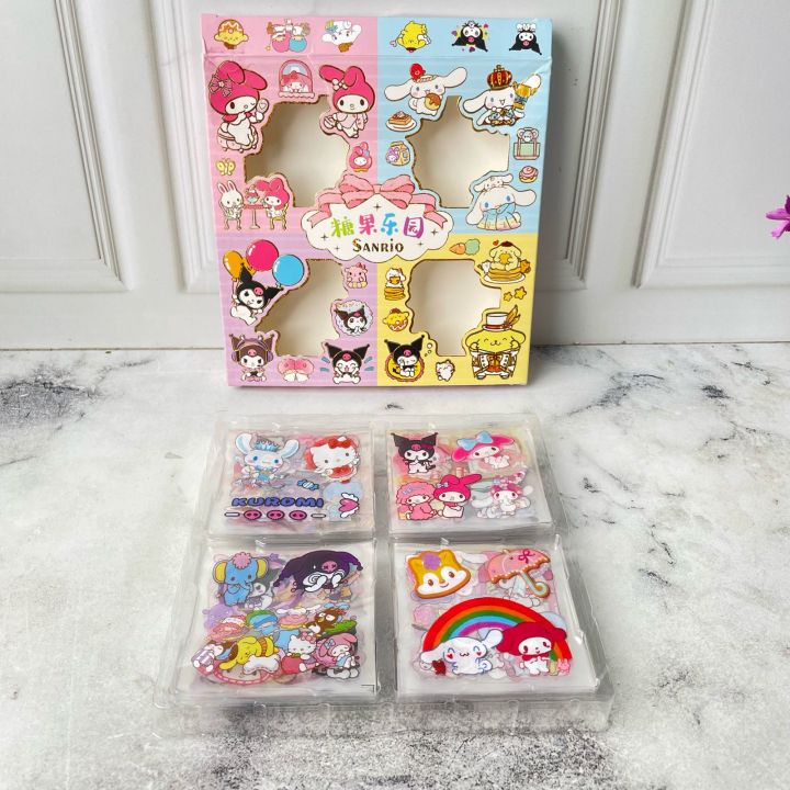 Sticker Box SENMU SANRIO & MASU 100 lembar - PINK UNGU BIRU KUNING MOMO ...