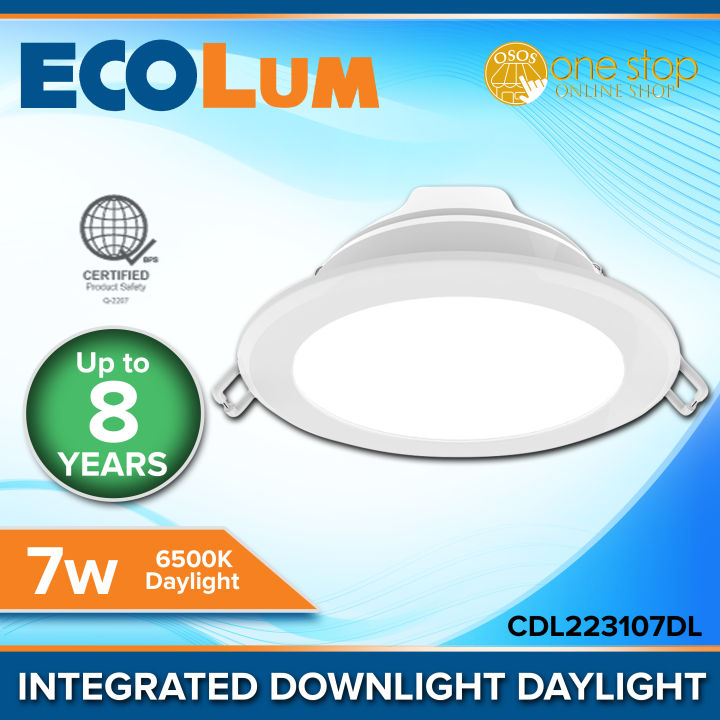 EcoLum Original Integrated Downlight 7 watts Daylight CDL223107DL •OSOS ...