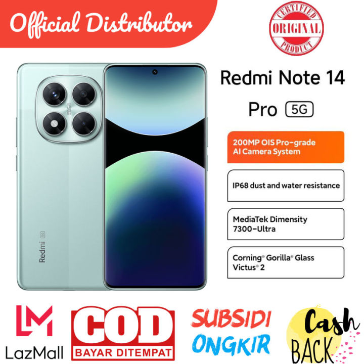 XIAOMI REDMI NOTE 14 PRO 5G 8/256 - 200MP OIS PRO GRADE AI CAMERA ...