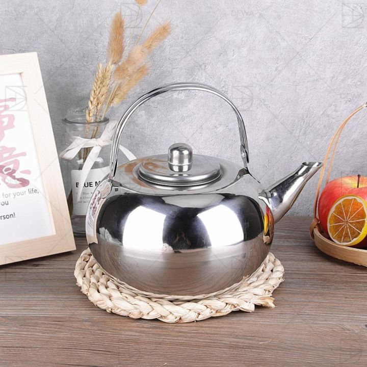 Teko Stainless Bulat 1.2L 1.6L 2.2 Liter Tea Pot Air Panas Teh ...