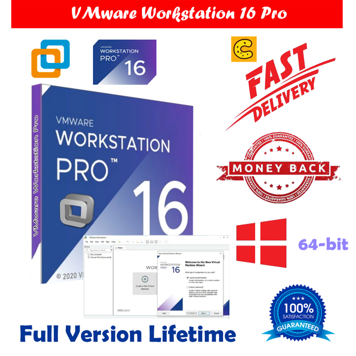 VMware Workstation 16 Pro + Tools Latest Lifetime For Windows (64-bit ...