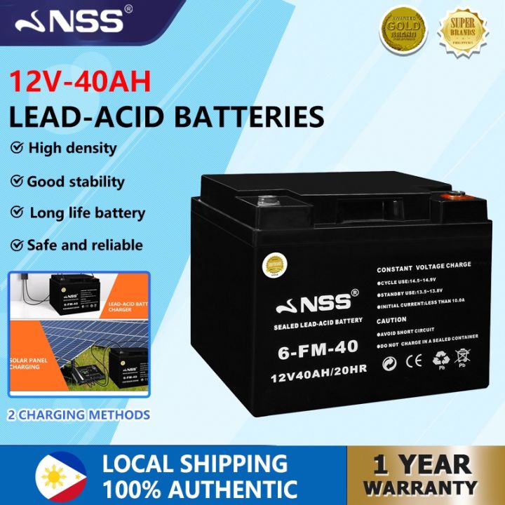 NSS solar battery rechargeable sealed lead-acid battery 12V40AH, for ...