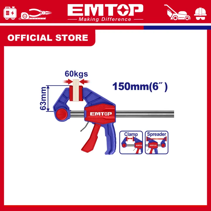 EMTOP Quick Bar Clamps Wood Working DIY ECLPQ60101、ECLPQ60201 ...