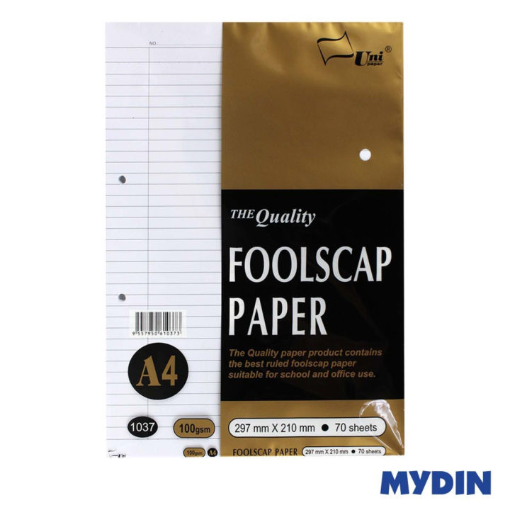 Uni FoolScap Paper A4 (70's) 1037 | Lazada