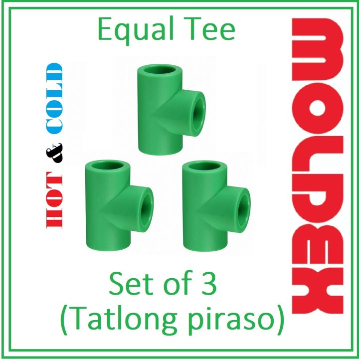 MOLDEX EcoSafe PPR Equal Tee Fittings for Plumbing dyi (set of 3 ...