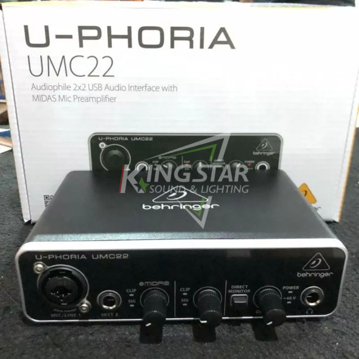 Soundcard Behringer UMC 22 U Phoria UMC22 Original USB Audio Interface ...