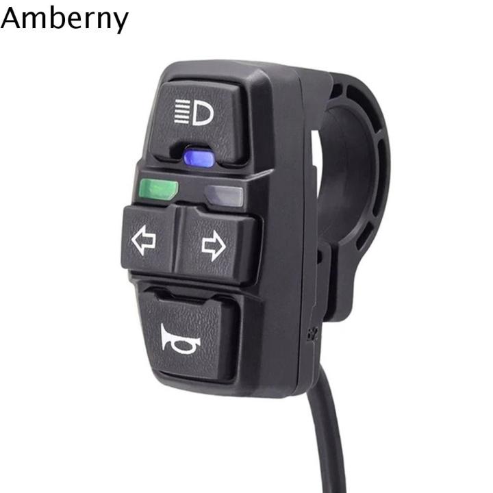 AMBERNY ควบคุมแตรเขา สวิตช์ไฟจักรยานไฟฟ้า ไฟหน้ารถ ไฟเลี้ยวในรถยนต์ ...