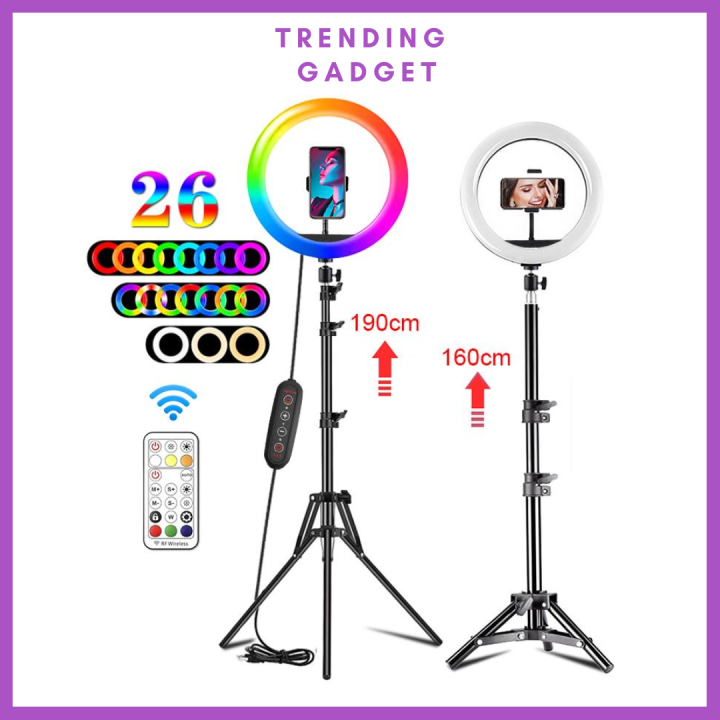 26cm LED Ring Light with 1.8M Tripod Stand For Live Streaming ...