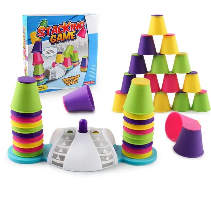 👑พร้อมส่งจากไทย👑Stacking Game(ภาษาอังกฤษ) เกมส์เรียงแก้ว Speed Cups / Quick Cup Stack เกมต่อถ้วย ...
