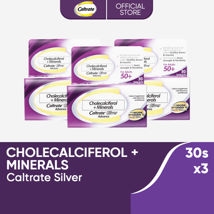 Caltrate Silver Advance 30s x3 Cholecalciferol + Minerals for 50 ...