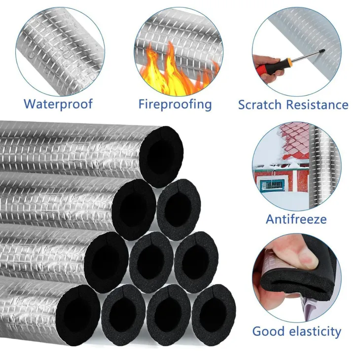 Dust-proof Pipe Insulation Diy Pipe Insulation 10pcs Self Adhesive Pipe ...