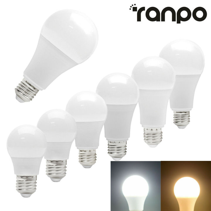 Ranpo 3W 5W - 18W 20W LED Global Light Bulbs E27 Screw Base Cool Warm ...