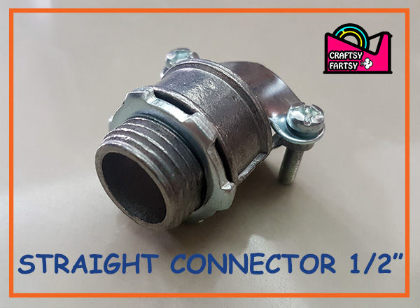 (PER PIECE) Straight Connector/ Metal Flexible hose to junction/utility ...