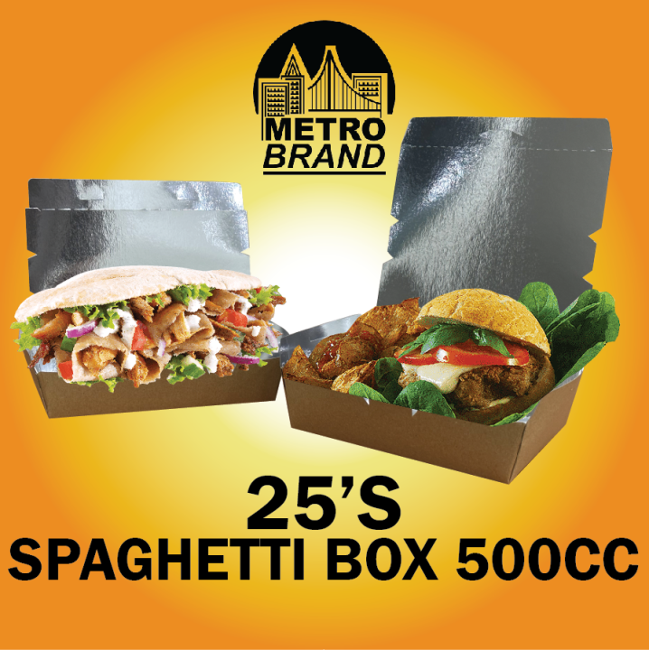 [25 pcs] Spaghetti Box 500cc Winner Everyday Laminated Leak Proof Food ...