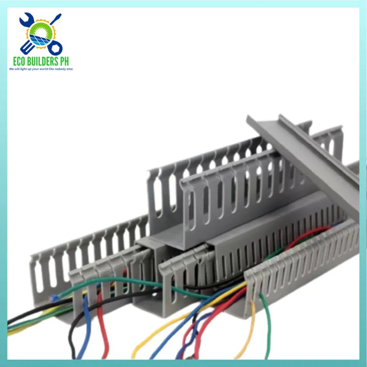 (2 METER) PVC Cable Tray Duct Slotted PVC cable trunking Wire Duct ...