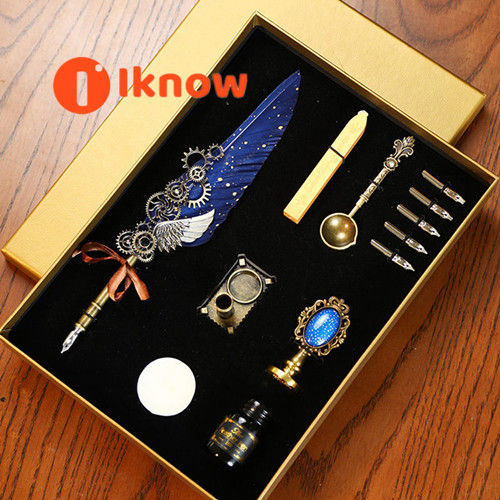 Saya tahu eropah retro pen bulu Harry Potter gaya British pen celup ...