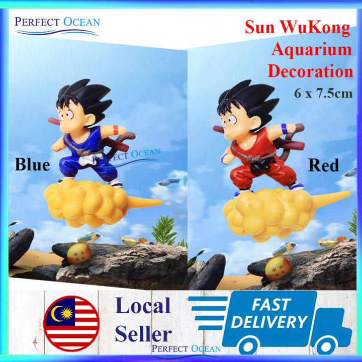 Sun WuKong Aquarium Decoration Floating Diver Goku Terapung Fish Tank ...