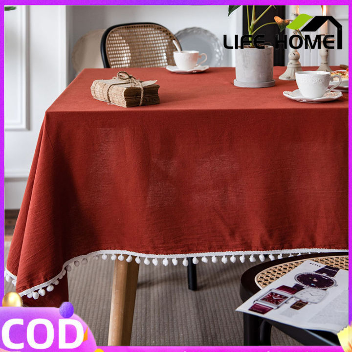 Tablecloth INS Rectangle Plain 4 6 8 Seater Waterproof Hotel Banquet ...