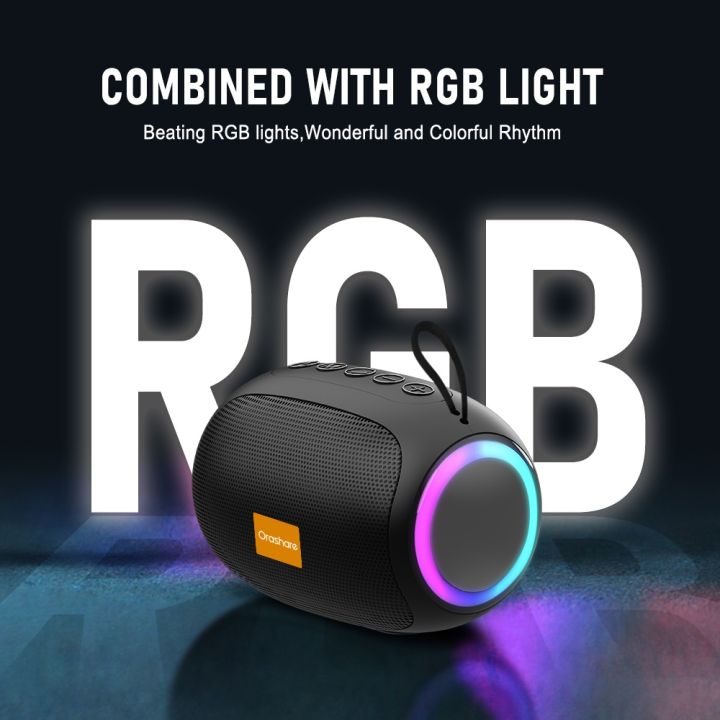Orashare BS03 Portable Bluetooth Speaker With RGB Light TWS Wireless Speaker 5W Dynamic Speaker ...