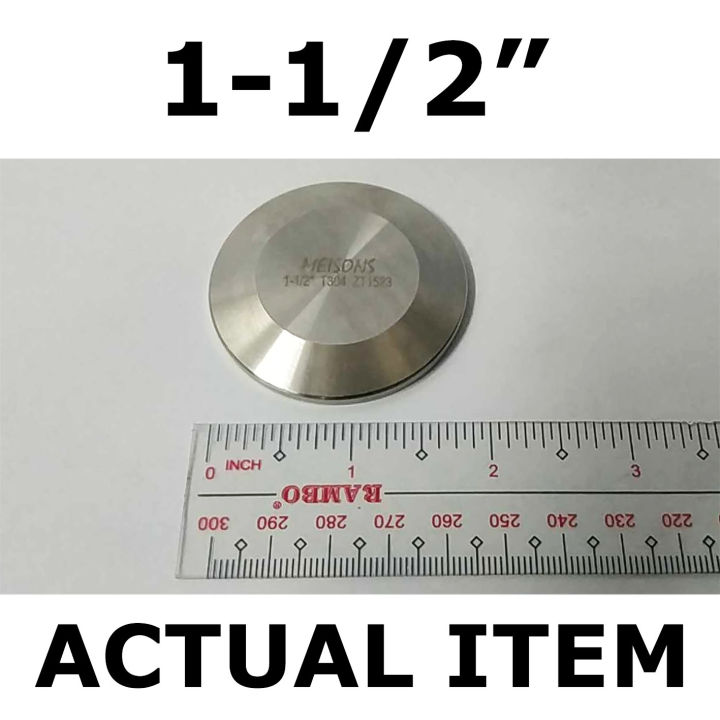 SS SANITARY BLIND FERRULE 1-1/2" 3A STAINLESS STEEL