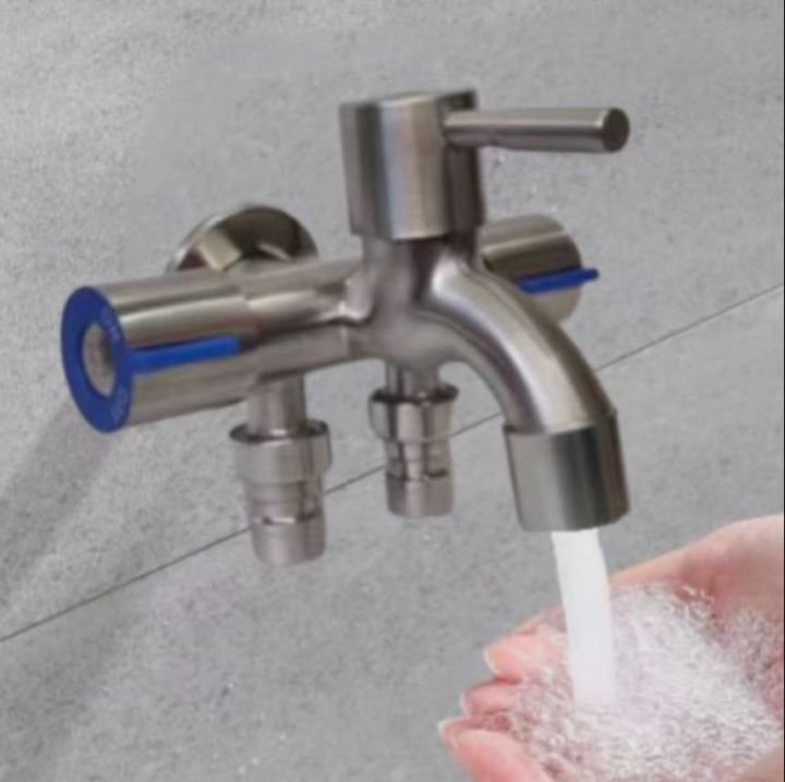 SUS304 Faucet Three Tap Multifunctional Stainless Steel Faucet Three ...