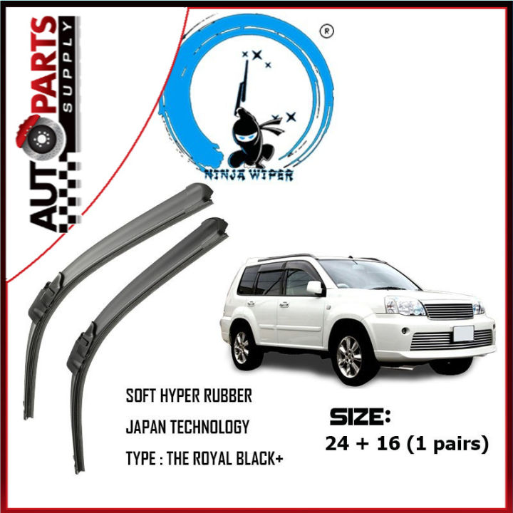 🇯🇵 Ninja Wiper The Royal black+🇯🇵 NISSAN X-TRAIL 2003 (24"+16" 1PAIR ...
