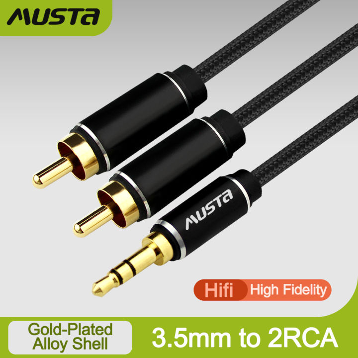 3.5 to 2RCA Audio Cable Jack 3.5mm to 2RCA Audio Stereo Cable for ...