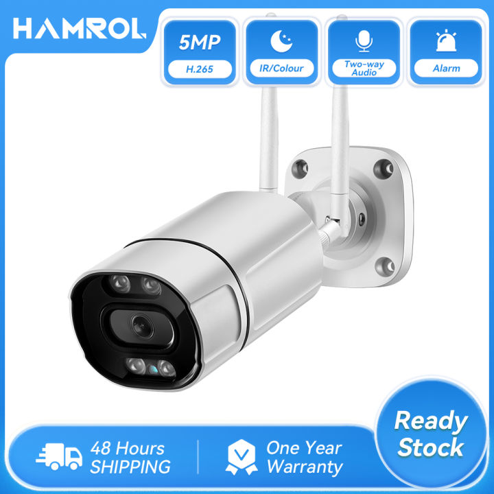 Hamrol 5MP Wifi IP Camera Outdoor 1080P HD Color Infrared Night Vision ...