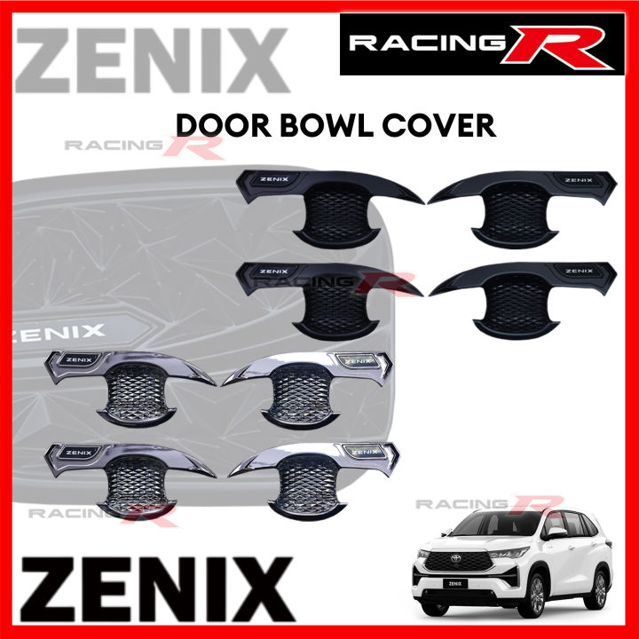 Toyota Zenix 2023 to 2024 Door Bowl Cover Matte Black / Chrome V1 ( Car ...